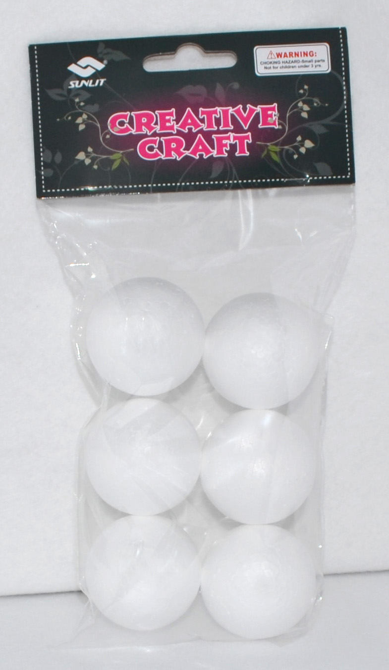 Styrox-pallo 4,5cm 6kpl/pss - Kariteam verkkokauppa